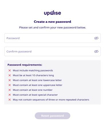 How do I reset my password? – Upwise